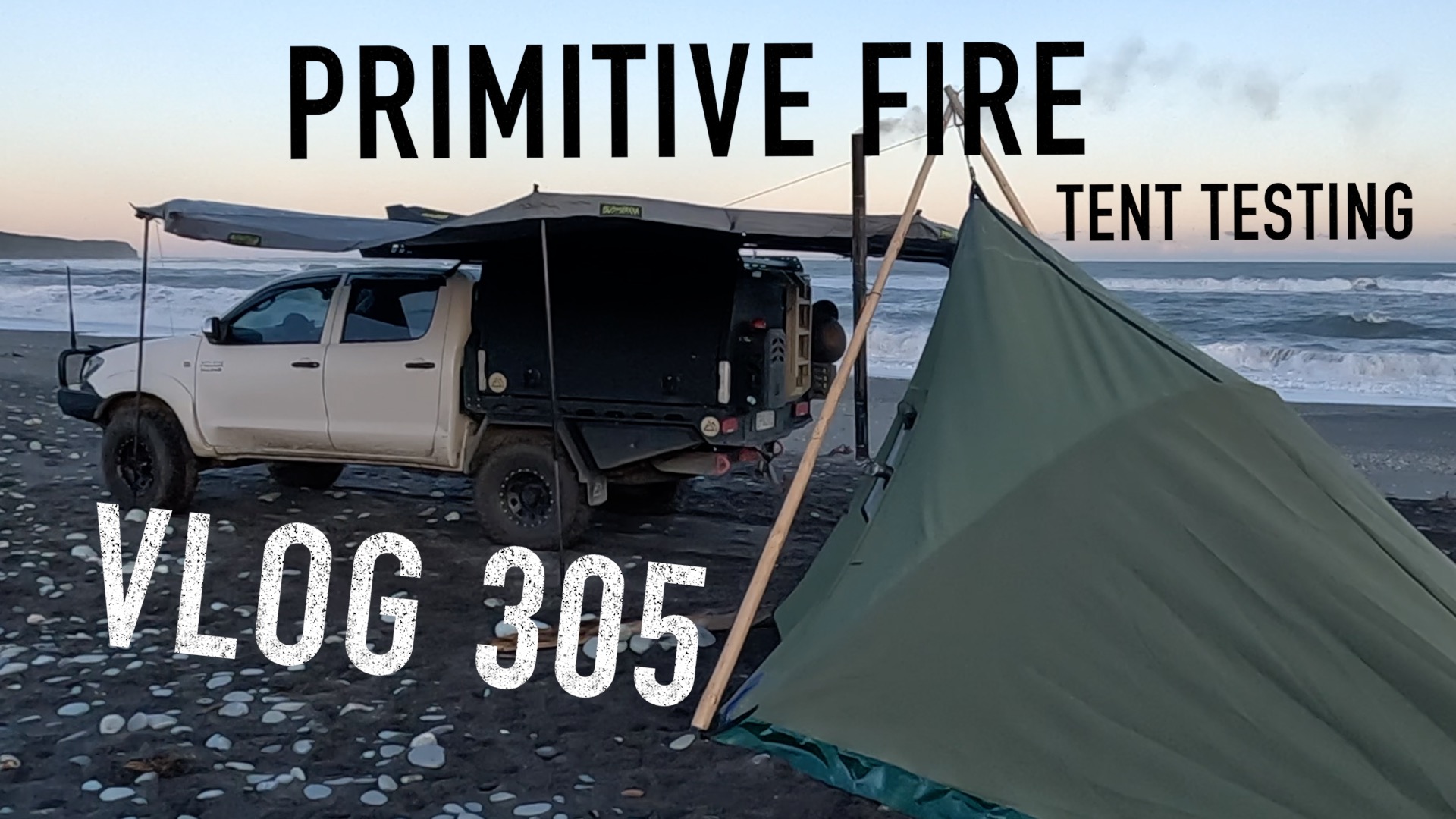 VLOG #305 Tent testing, how to make fire with bow drill, dogs smell a ...